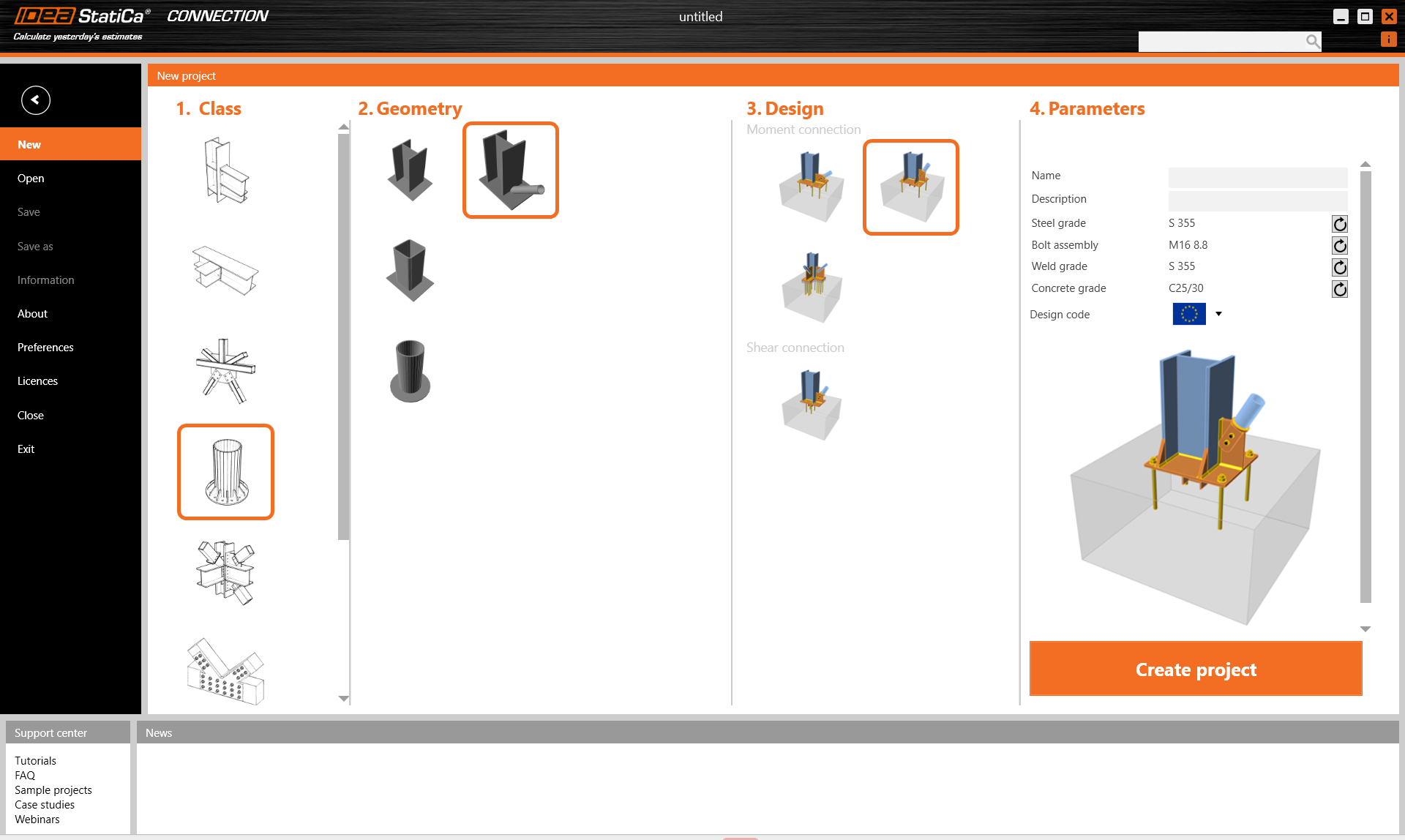 General anchoring shapes and options | IDEA StatiCa